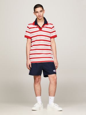 Regular Fit Polo Met Strepen Wit Tommy Hilfiger