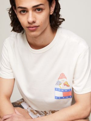 T Shirt Met Logographic Op De Achterkant Wit Tommy Hilfiger