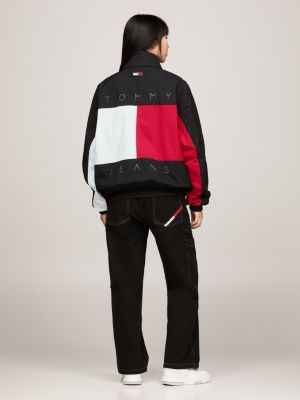 Tommy Remastered Genderneutrale Jacke Mit Color Block Schwarz Tommy