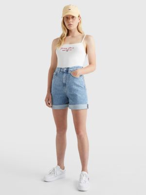 Tanktop Met Signature Logo Wit Tommy Hilfiger