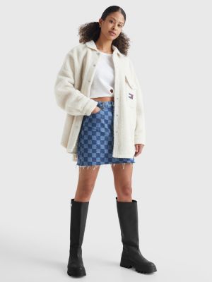 Sherpa Oversized Overshirt Beige Tommy Hilfiger