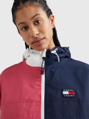 Relaxed Colour Blocked Chicago Windbreaker White Tommy Hilfiger