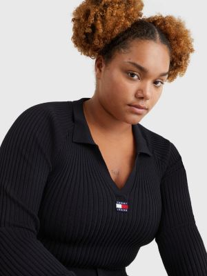 Jersey Curve Cropped Con Parche Negro Tommy Hilfiger