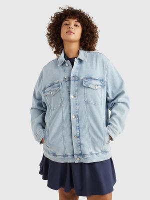 Curve Oversized Denim Trucker Jacket | DENIM | Tommy Hilfiger