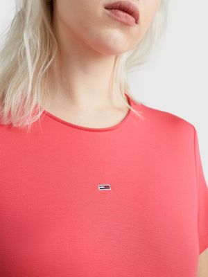 Abito Essential A Campana Rosa Tommy Hilfiger
