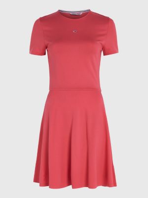 Abito Essential A Campana Rosa Tommy Hilfiger