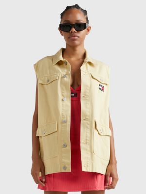 Oversized Sleeveless Denim Jacket | YELLOW | Tommy Hilfiger