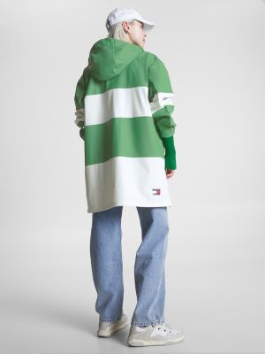 Giacca a vento Chicago lunga a righe | Verde | Tommy Hilfiger