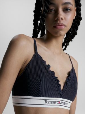 Bralette Zonder Vulling Met Logoband Blauw Tommy Hilfiger