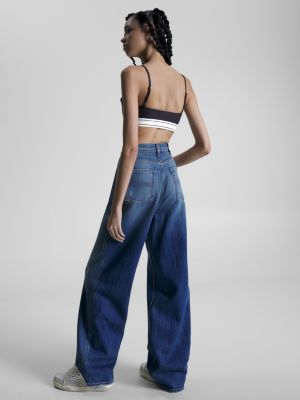 Bralette Zonder Vulling Met Logoband Blauw Tommy Hilfiger