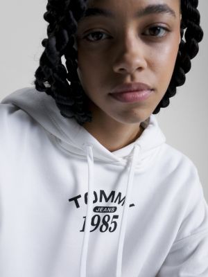 Essential Logo Relaxed Fit Hoody White Tommy Hilfiger
