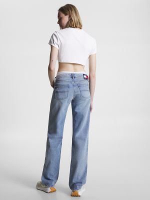 Essential Ultra Cropped Fit T Shirt Weiß Tommy Hilfiger