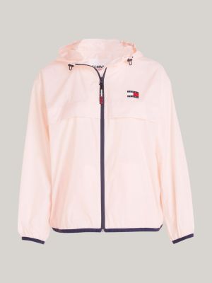 Curve Waterproof Packable Recycled Hooded Jacket Pink Tommy Hilfiger