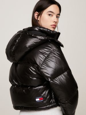 Cropped Alaska Puffer Jacket Black Tommy Hilfiger