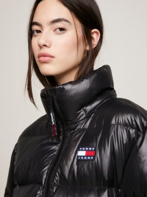 Recycled Down Midi Alaska Puffer Jacket Black Tommy Hilfiger
