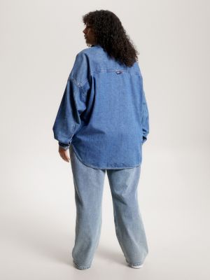 Curve Oversized Denim Overshirt Denim Tommy Hilfiger