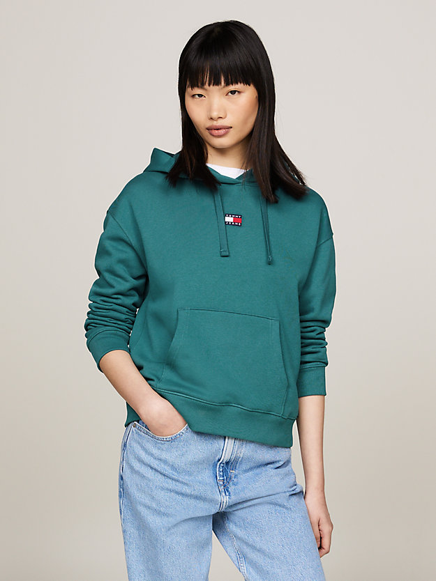Sudadera holgada con capucha y parche | Azul | Tommy Hilfiger Sudadera holgada con capucha y parche | Azul | Tommy Hilfiger