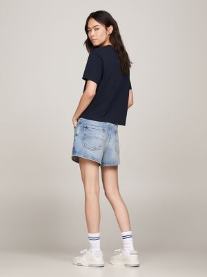 Boxy Fit Badge T-Shirt | Blue | Tommy Hilfiger