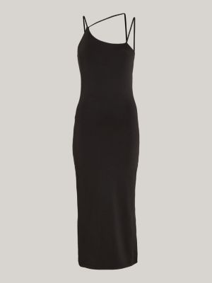Multi-Strap Bodycon Midi Dress | Black | Tommy Hilfiger