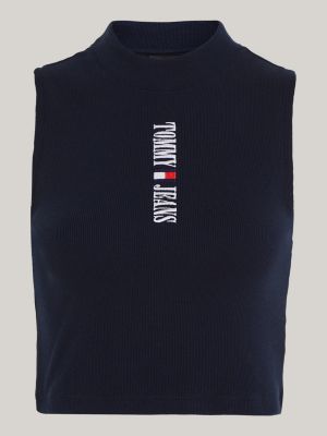 Archive Logo Cropped Tank Top | Blue | Tommy Hilfiger