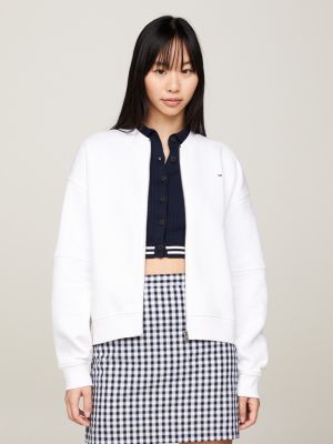 Essential Relaxed Fit Bomberjacke Weiß Tommy Hilfiger