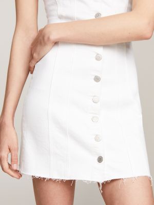 Sleeveless Denim Bodycon Mini Dress | White | Tommy Hilfiger