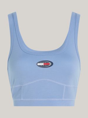 Archive Logo Bralette Crop Top | Blue | Tommy Hilfiger