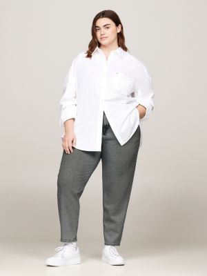 Curve Ultra High Rise Mom Tapered Jeans | Black | Tommy Hilfiger