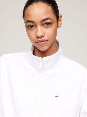 Essential Zip Thru Windbreaker White Tommy Hilfiger