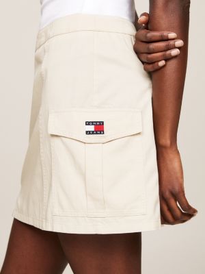 Cargo Minirok Met Rits Beige Tommy Hilfiger