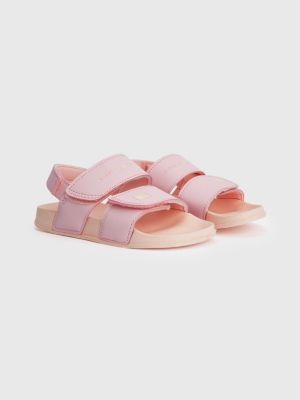 Flag Hook And Loop Sandals Pink Tommy Hilfiger