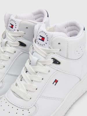 High Top Lace Up Sneaker Weiß Tommy Hilfiger