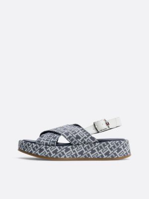 Monogram Sandals Denim Tommy Hilfiger