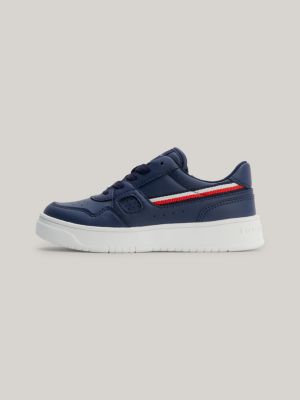 Vetersneaker Met Signature Tape Blauw Tommy Hilfiger