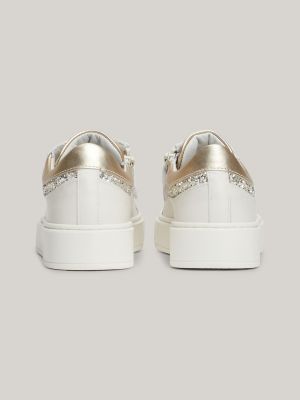 Sneaker Met Lintveters En Glitterdetail Roze Tommy Hilfiger
