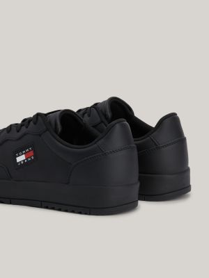 Retro Essential Leather Cupsole Trainers Black Tommy Hilfiger
