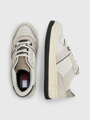 Retro Basketball Trainers White Tommy Hilfiger