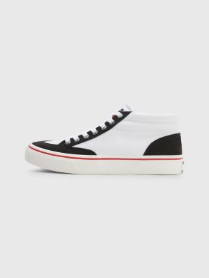 Mid Top Skater Sneaker Aus Canvas Weiß Tommy Hilfiger