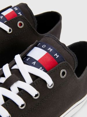 Essential Canvas Skate Trainers Black Tommy Hilfiger