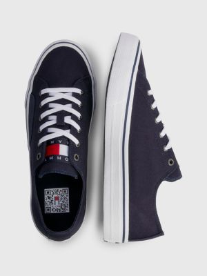Essential Canvas Skate Trainers Blue Tommy Hilfiger