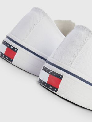 Essential Canvas Skate Trainers White Tommy Hilfiger