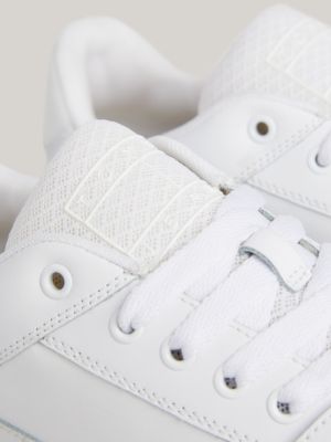 Essential Leather Cupsole Trainers White Tommy Hilfiger