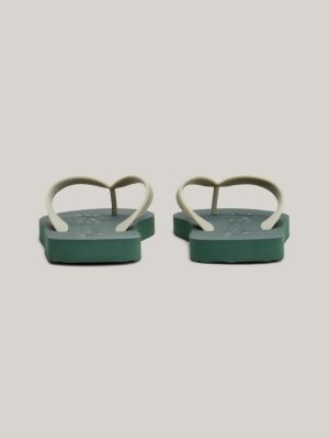 Logo Beach Flip-Flops | Green | Tommy Hilfiger