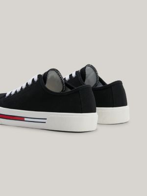 Canvas Signature Detail Trainers Black Tommy Hilfiger