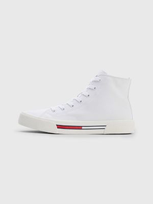 High Top Sneaker Mit Branding Detail Weiß Tommy Hilfiger