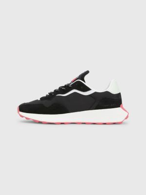 Sneaker Met Gespikkelde Veters Zwart Tommy Hilfiger