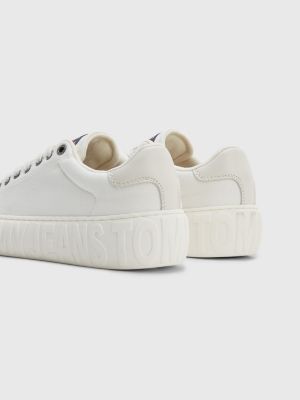 Cupsole Sneaker Aus Canvas Weiß Tommy Hilfiger