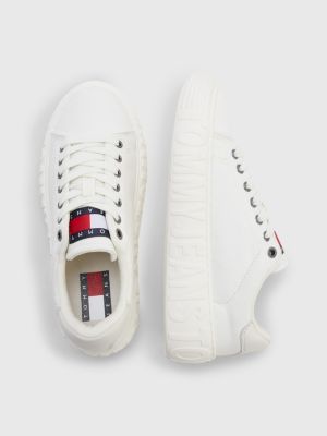 Cupsole Sneaker Aus Canvas Weiß Tommy Hilfiger