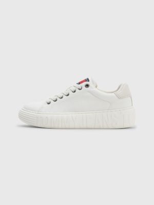 Cupsole Sneaker Aus Canvas Weiß Tommy Hilfiger