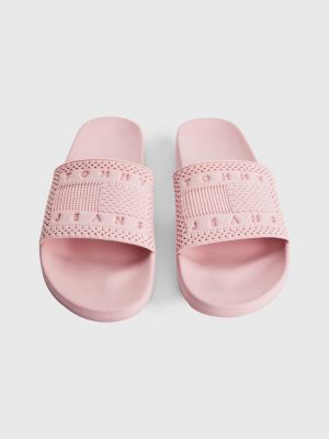 Gestrickter Badeschuh Mit Flag Rosa Tommy Hilfiger